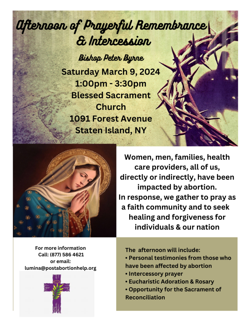 Afternoon of Prayerful Remembrance & Intercession - Archdiocese of New York