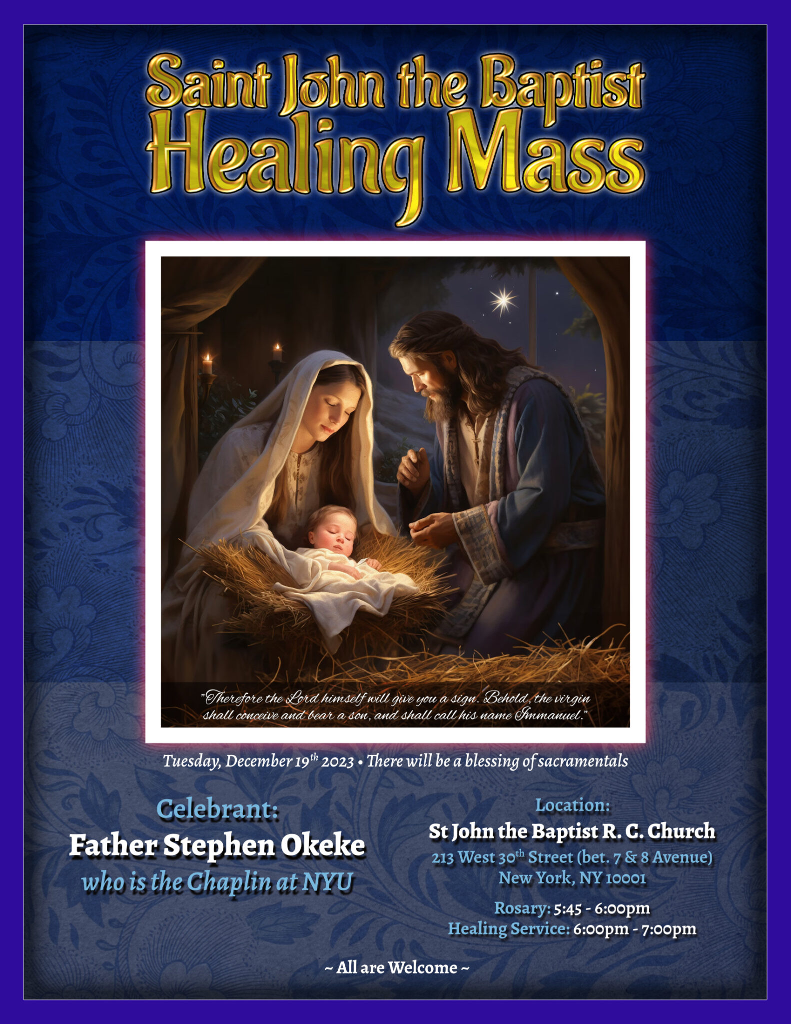 Charismatic Healing Mass at St. John the Baptist Catholic Church ...