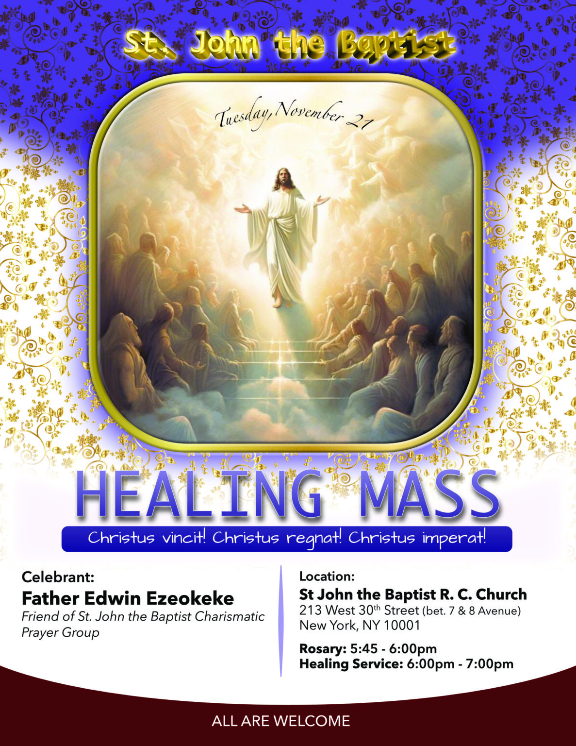 Charismatic Healing Mass at St. John the Baptist Catholic Church ...