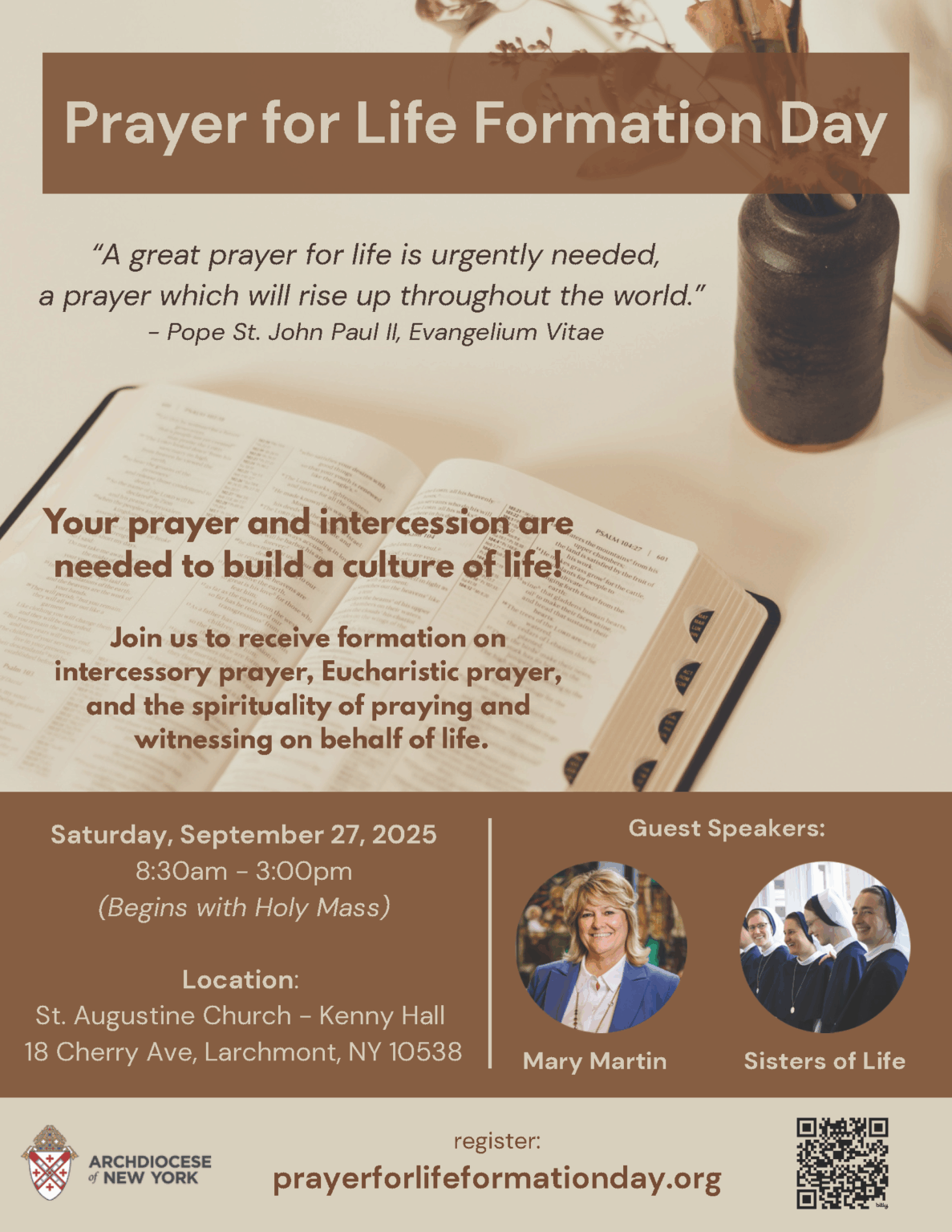Prayer for Life Formation Day - Archdiocese of New York