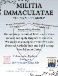 Militia Immaculatae Young Adult Group July Meetings - Archdiocese of New York